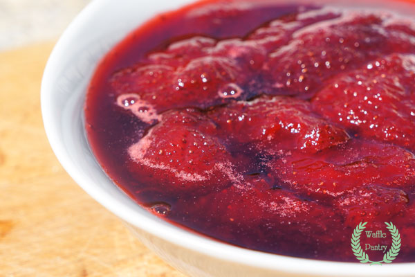 Stewed Strawberries in Syrup - In the Kitchen with Waffle Pantry